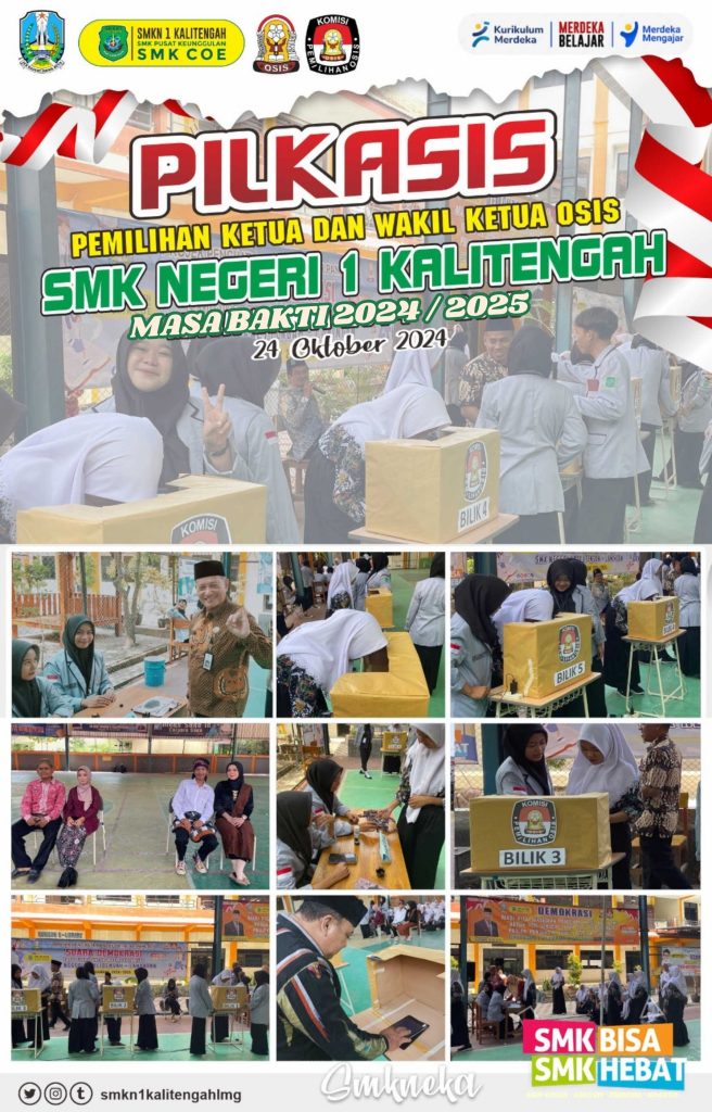 PEMILIHAN KETUA DAN WAKIL KETUA OSIS SMK NEGERI 1 KALITENGAH, MASA BAKTI 2024 / 2025 – SMKN I ...